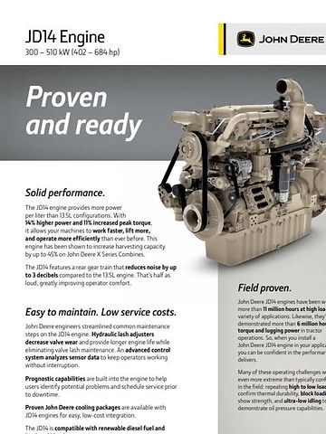 Engines and Drivetrain Brochures | John Deere IE